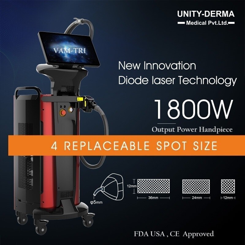 VAM TRI Triple Diode Hair Removal Laser for All Skin with 810 ...