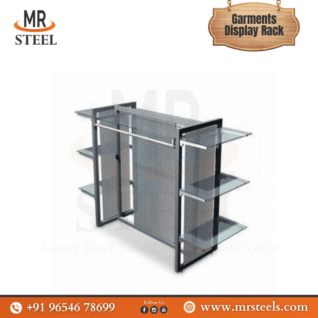 Wall Mounted Mild Steel L Shape Supermarket Display Rack 6 Feet in ...