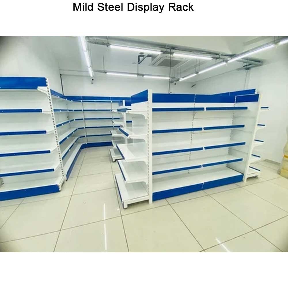 Wall Mounted Mild Steel L Shape Supermarket Display Rack 6 Feet in ...