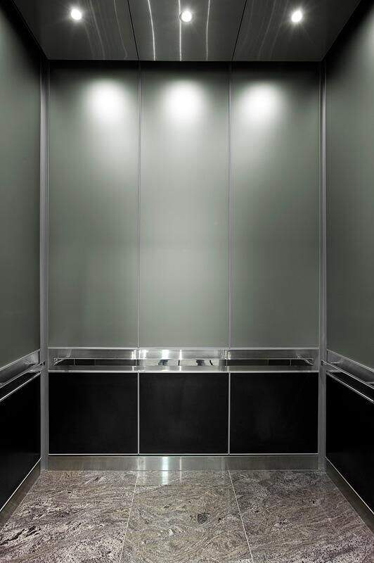 White Powder Coated Broken Corner Ceiling Elevator Cabin in Chennai at ...