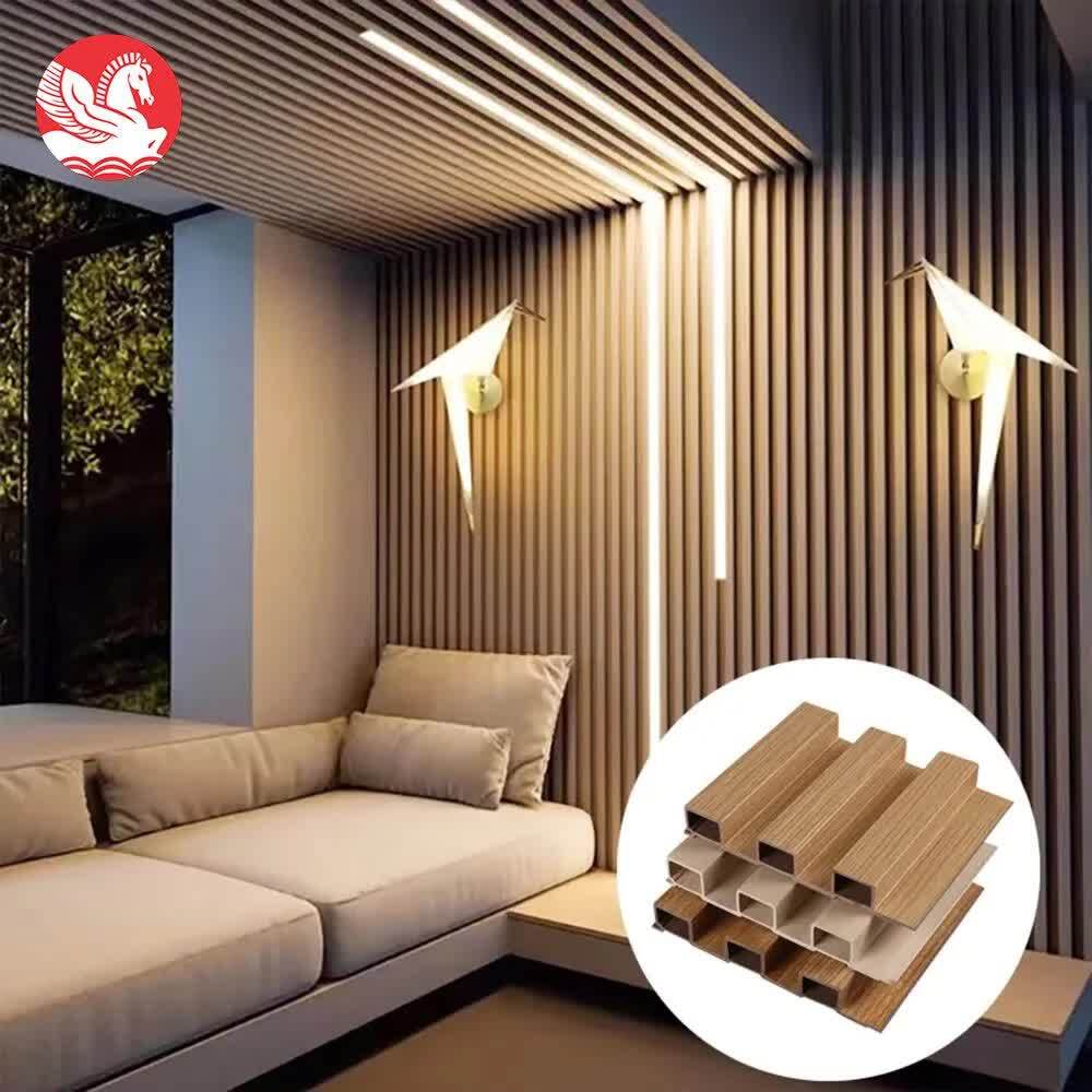 WPC Louvers Utility Choco Brown Color Ceiling And Wall Panel in ...