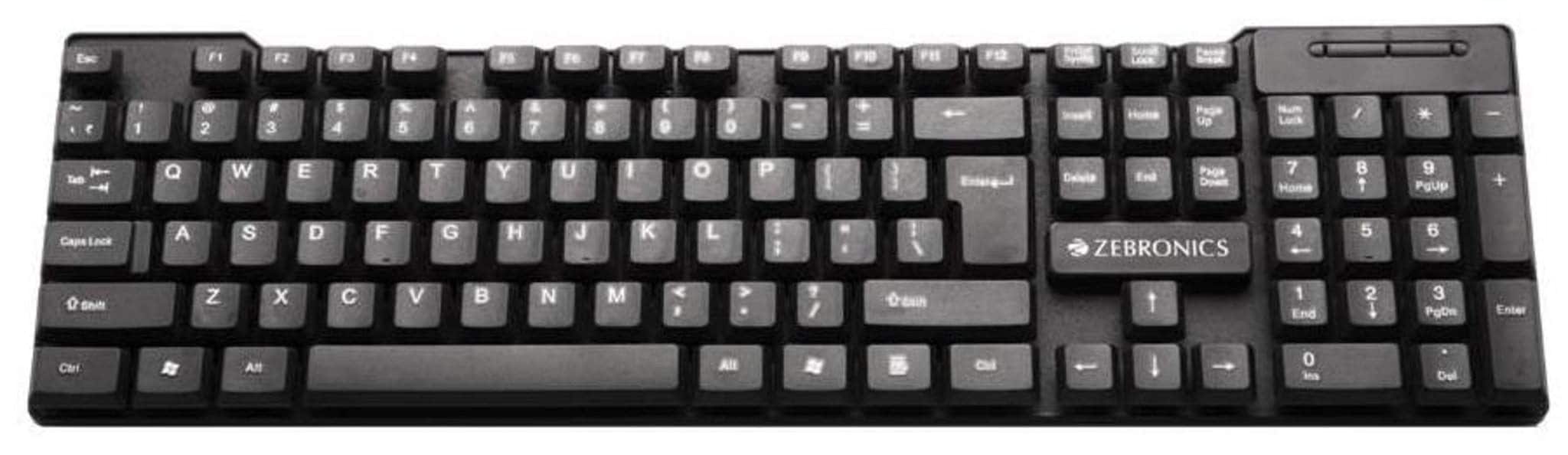 ZEBRONICS ZEB-K16 Wired USB Computer Keyboard (Black) in ...