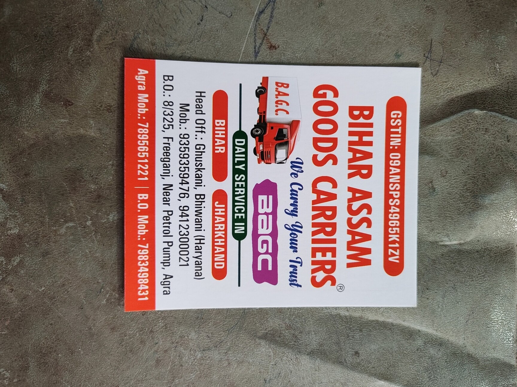 Bihar Assam Goods Carrier in Kamla Nagar, Agra - Best Logistic Services ...