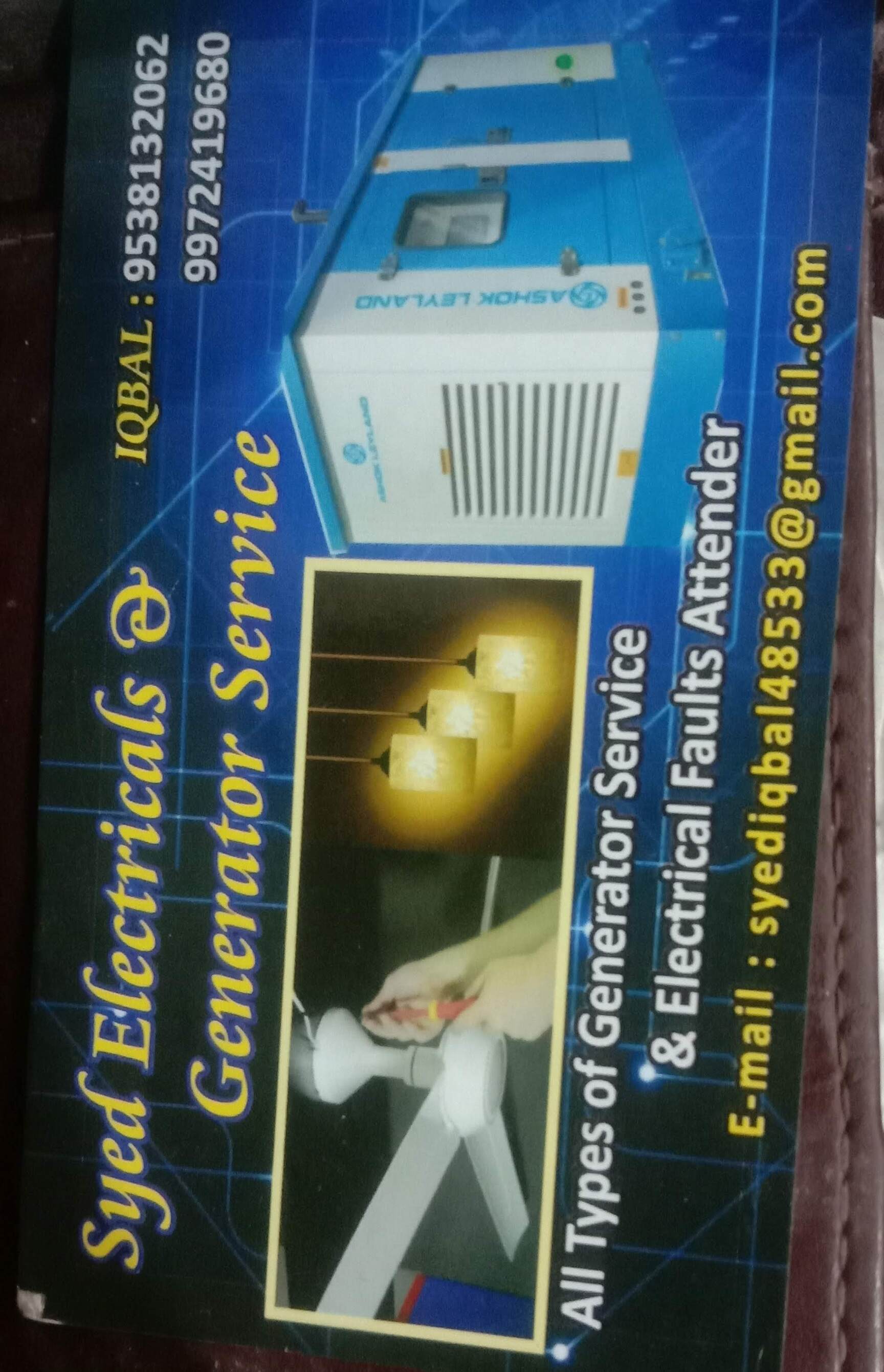 Syed Electricals and Generator Service in Bangalore - Best Diesel ...