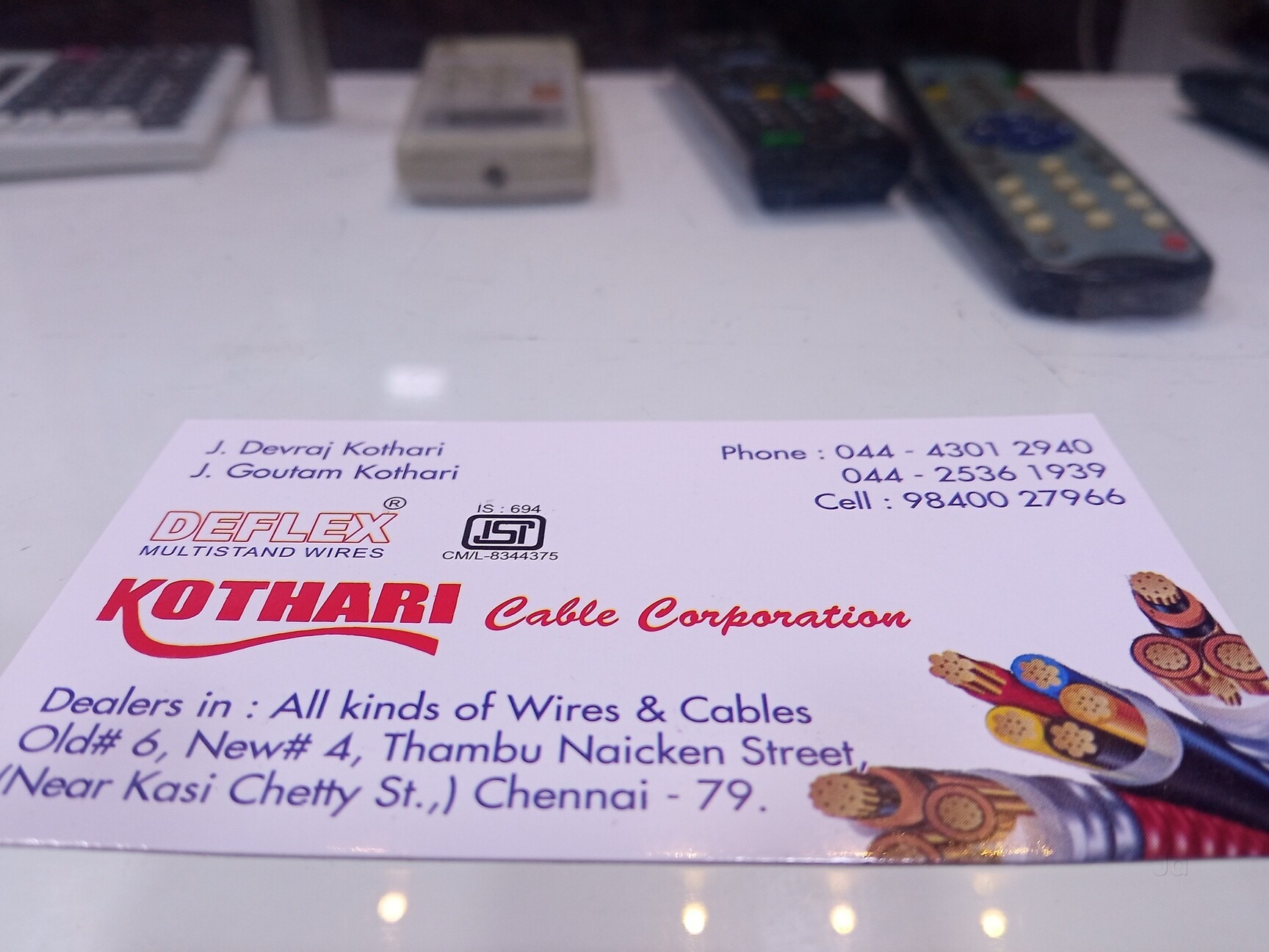 Kothari Cable Corporation in Sowcarpet, Chennai - Best Wire Product ...