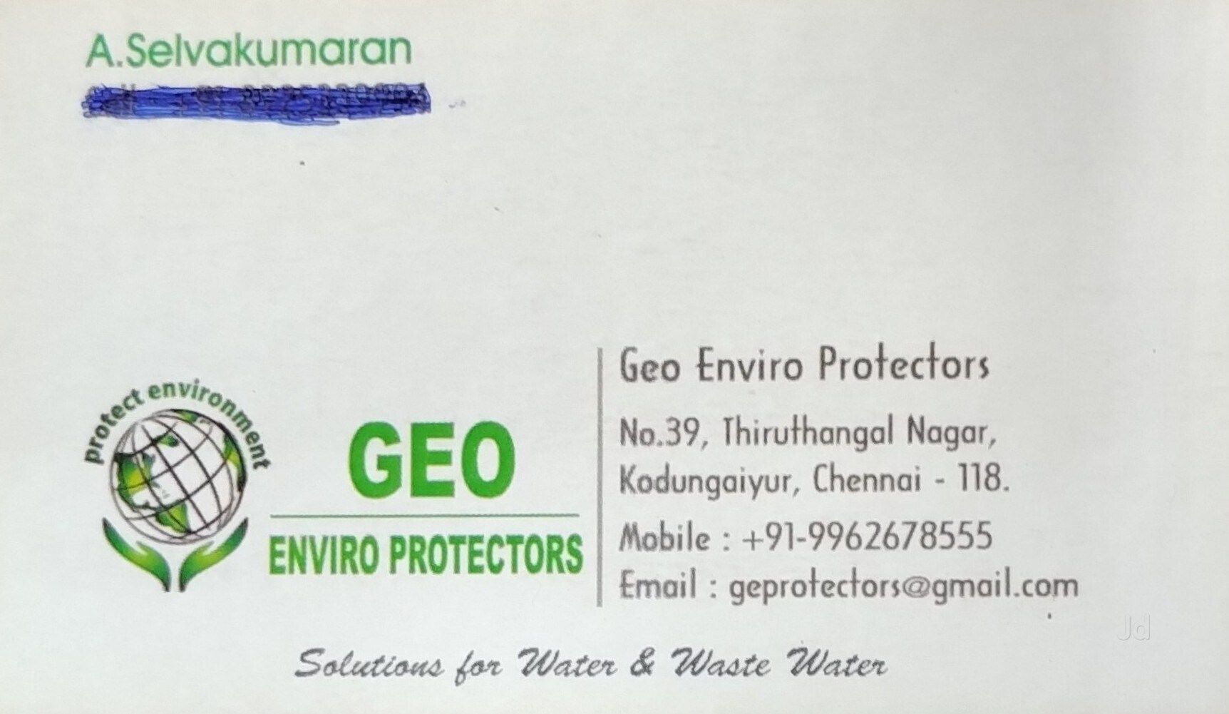 Geo Enviro Protectors in Kodungaiyur, Chennai - Best Water Treatment ...