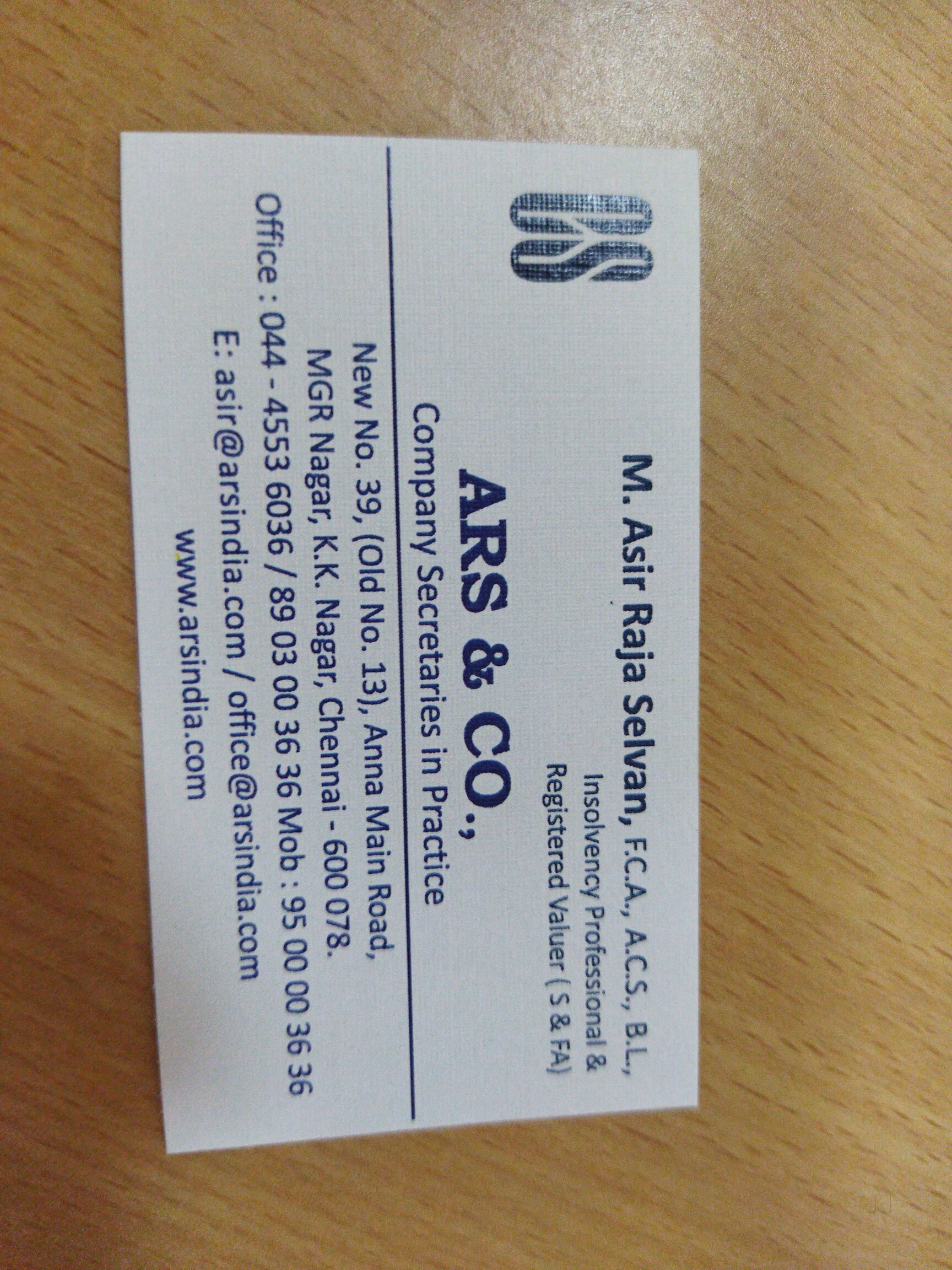 ARS & Co in K K Nagar, Chennai - Best Company Registration Consultants ...