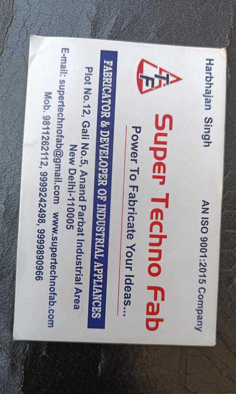 Super Techno Fab in Anand Parbat Industrial Area, Delhi - Best SS ...