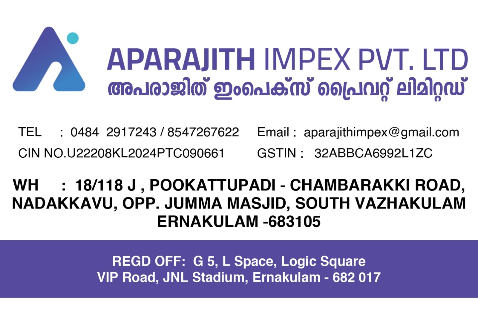 Aparajith Impex Pvt Ltd in Chembarakky, Ernakulam - Best Plastic ...