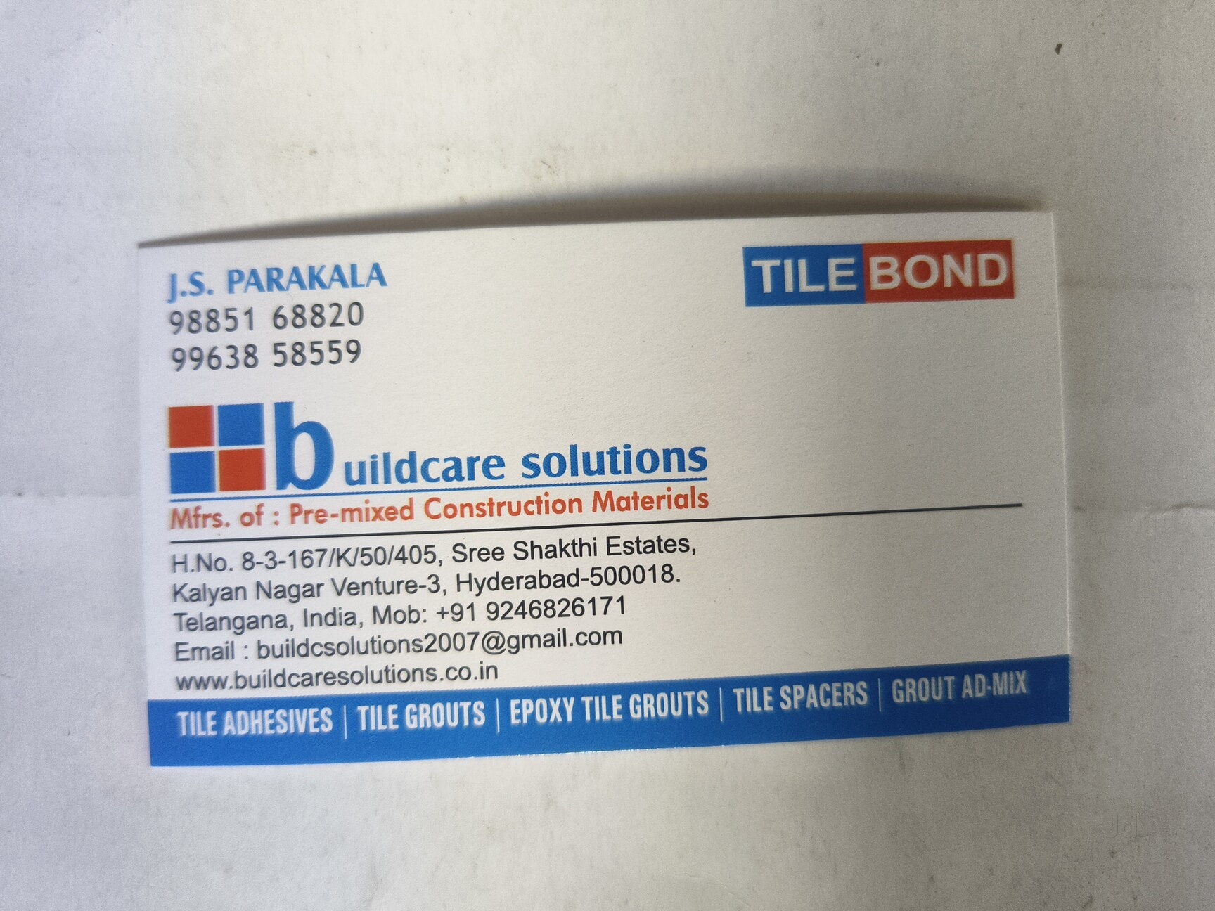 Build Care Solutions in Kukatpally, Hyderabad - Best Tile Adhesive ...