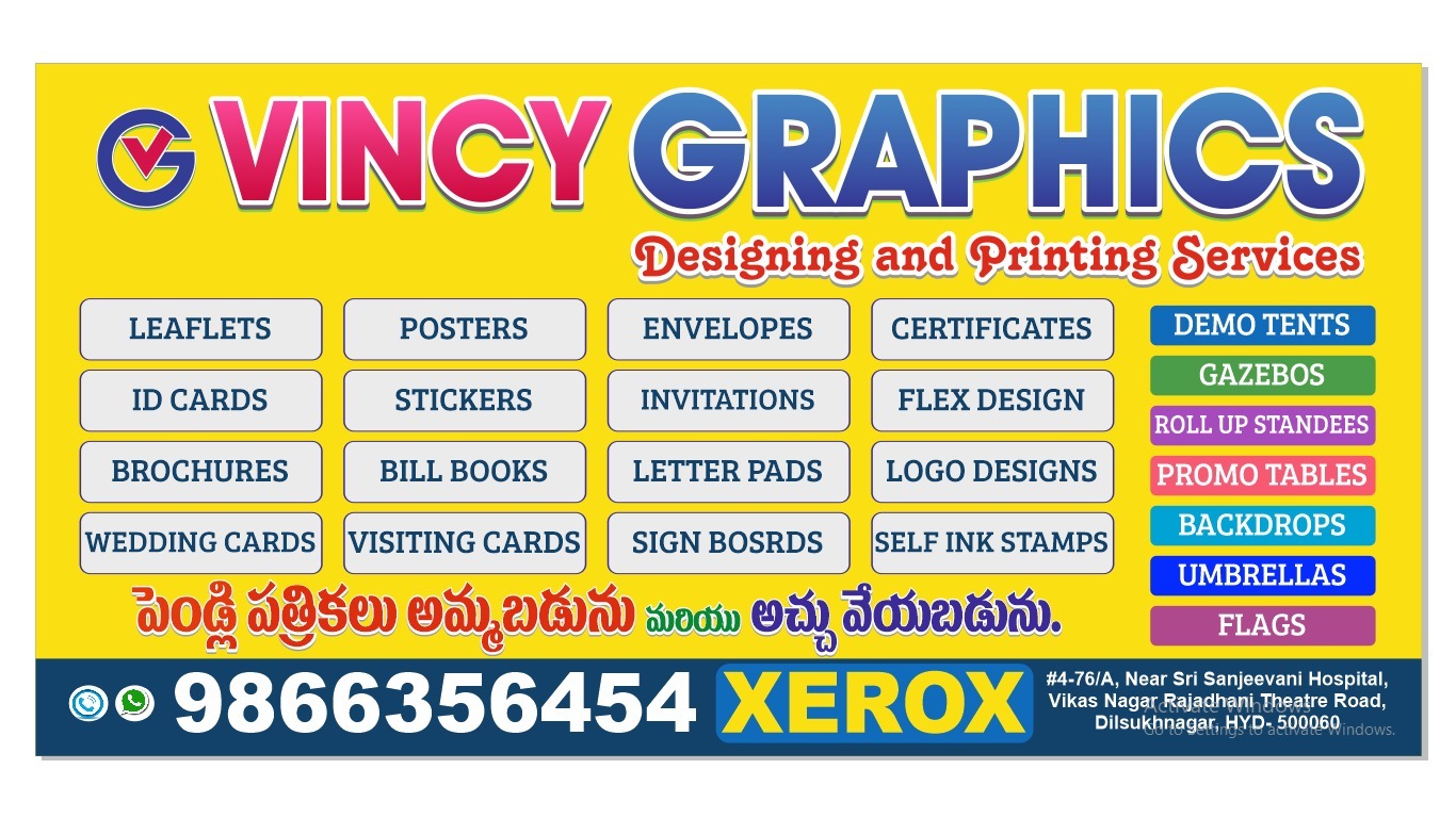 Vincy Graphics in Dilsukh Nagar, Hyderabad - Best Computer Graphic ...