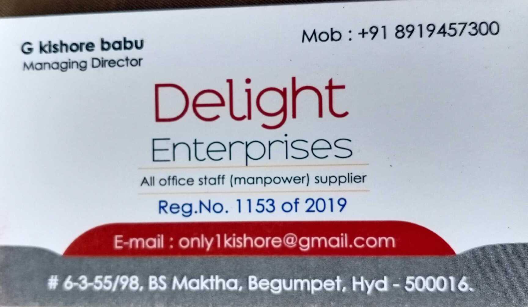 Delight Enterprises in Begumpet, Hyderabad - Best Manpower Suppliers in ...
