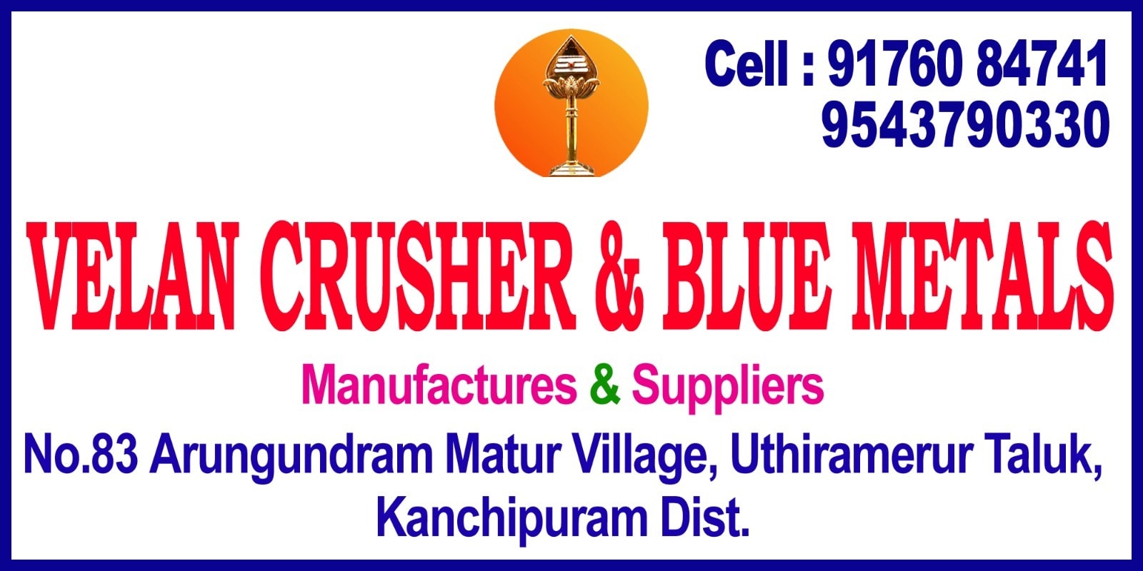 Velan Crusher & Blue Metals in Salavakkam, Kanchipuram - Best Crushed ...