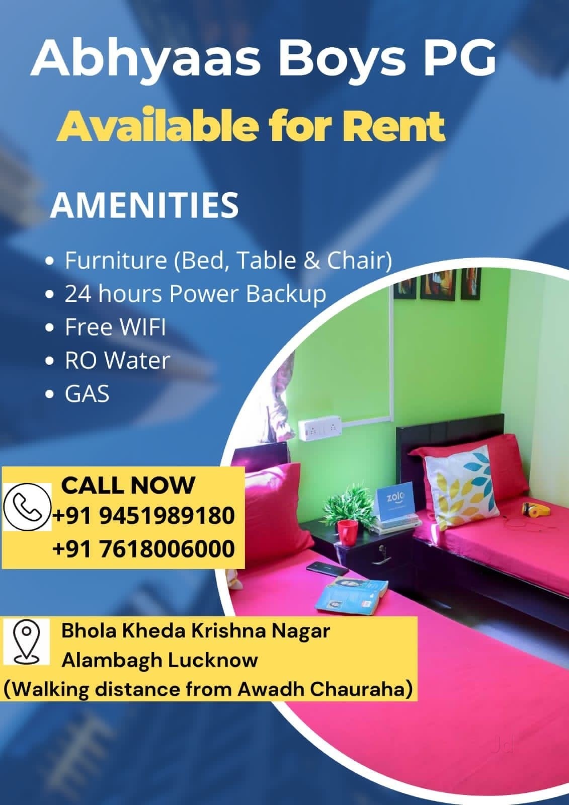 Top Paying Guest Accommodations in Sunder Nagar,Lucknow - Best Boys ...
