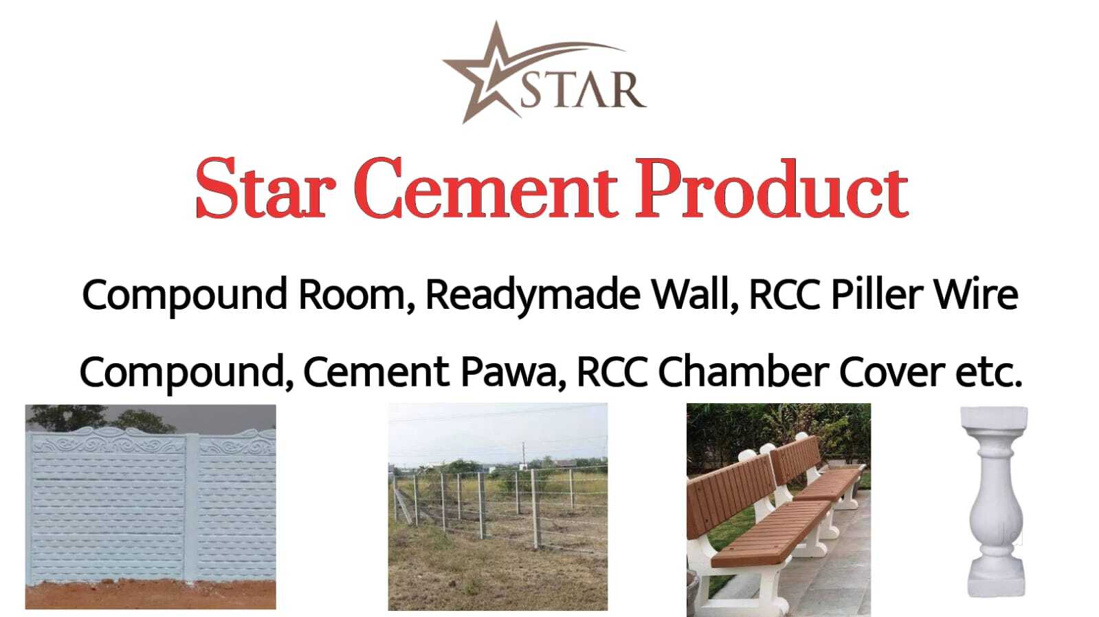 STAR CEMENT ARTICLES in Majat, Mohali - Best Precast Compound Wall ...