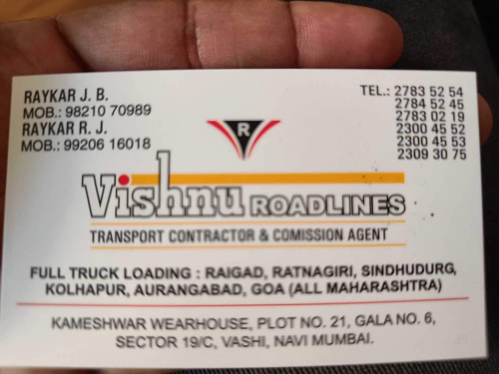 Vishnu Roadlines in Vashi, Navi Mumbai - Best Transporters in Navi ...